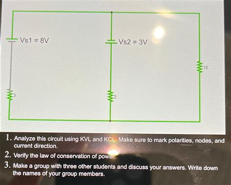 Solved Analyze This Circuit Using Kvl And Kcl ﻿make Sure To