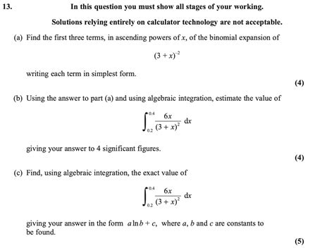 Exam Questions Integration By Substitution Examsolutions