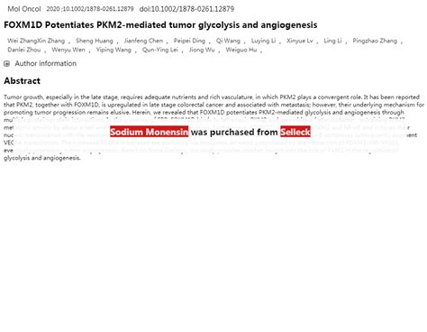 Sodium Monensin 抗肿瘤和免疫抑制类抗生素 抑制剂 现货供应 美国品牌 免费采购电话400 668 6834