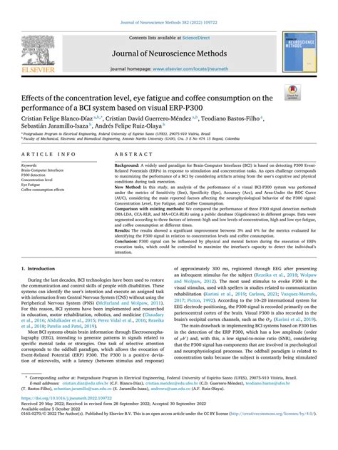 Pdf Effects Of The Concentration Level Eye Fatigue And Coffee Consumption On The Performance