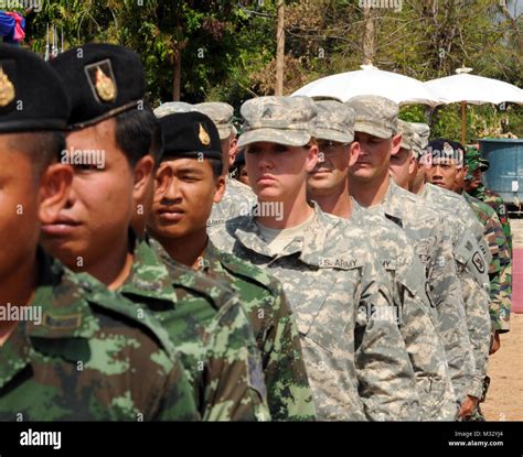 Members Of The Royal Thai Army Singapore Armed Forces Malaysian Armed