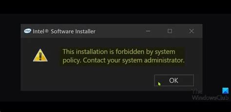 Error 1625 This Installation Is Forbidden By System Policy