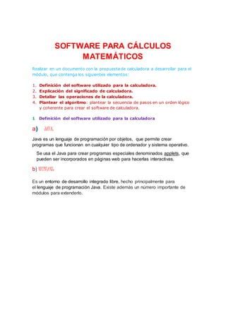 software para cálculos matemáticos PDF Descarga Gratuita