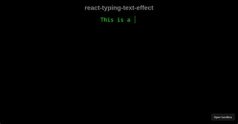 typewriter effect codesandbox