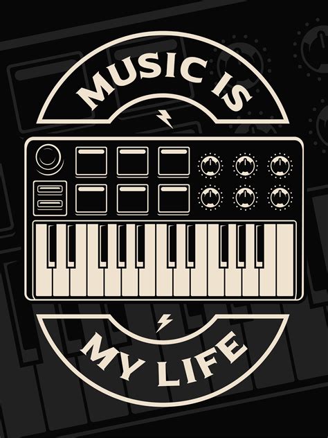 Vector Illustration Of Midi Keyboard On The Dark Background 539103