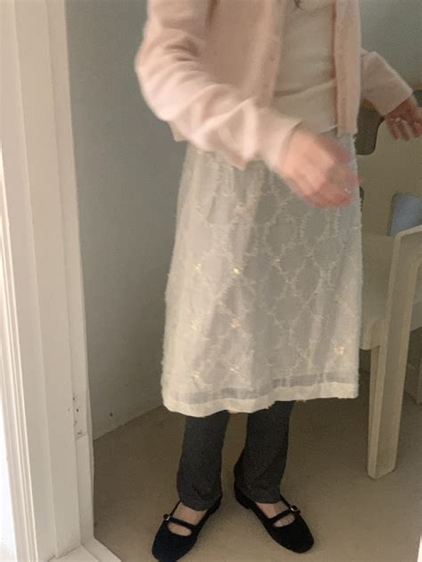 비밍위드 스팽글 레이어드 미디 스커트 위시버킷