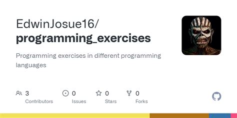 GitHub EdwinJosue Programming Exercises Programming Exercises In Different Programming