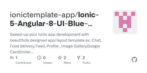 GitHub Ionictemplate App Ionic 5 Angular 8 UI Blue Theme Template App