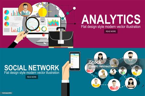 Desain Analitik Ilustrasi Datar Konsep Desain Datar Modern Untuk