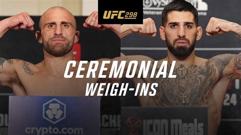 Ufc 298 Ceremonial Weigh In Youtube