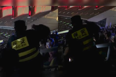 氛围太好了！张杰广州演唱会现场，保安大哥变身氛围组长