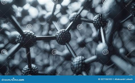Abstract Atomic Lattice Molecular Grid Of Graphene Graphene Atomic Structure Concept