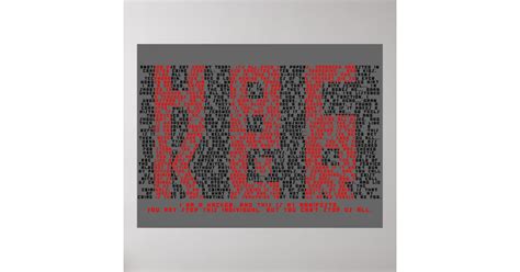 hacker manifesto typography art poster