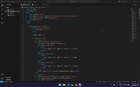 Sunil Kumar P On Linkedin Task3 Webdevelopment Quiztime Innovixiontech