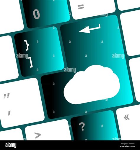 Cloud Computing Concept On Computer Keyboard Stock Photo Alamy