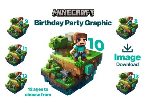 Minecraft Birthday Png Image Download Minecraft Download Minecraft