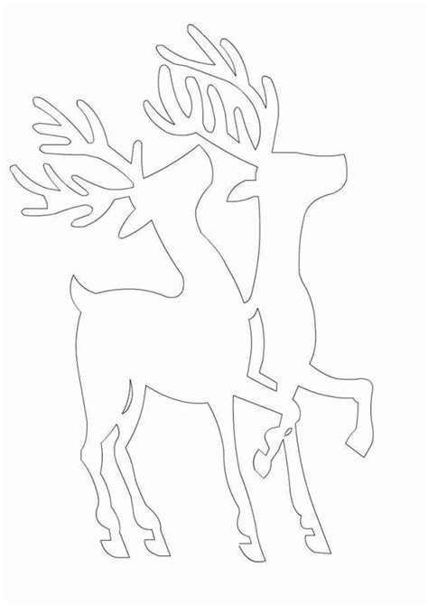 Трафарет оленя для вырезания из картона 82 фото
