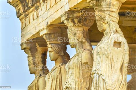 현관 Caryatids 유적 사원 Erechtheion 아크로폴리스 아테네 그리스 Empire에 대한 스톡 사진 및 기타 이미지