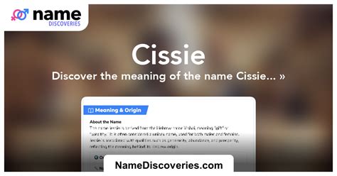 Cissie Name Meaning And Origin