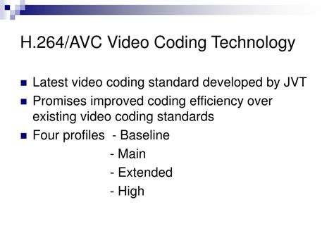 ppt optimization of h 264 avc baseline decoder on arm9tdmi processor