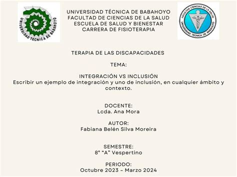 Integración vs inclusión Fabiana Silva uDocz