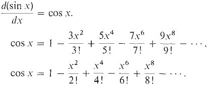 Elementary Calculus Power Series For Sin X And Cos X