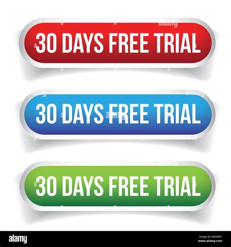 30 Days Free Trial Vector Stock Vector Image Art Alamy