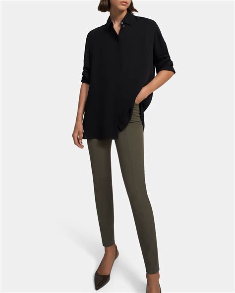 Theory Outlet Official Site Menswear Shirt In Silk Georgette