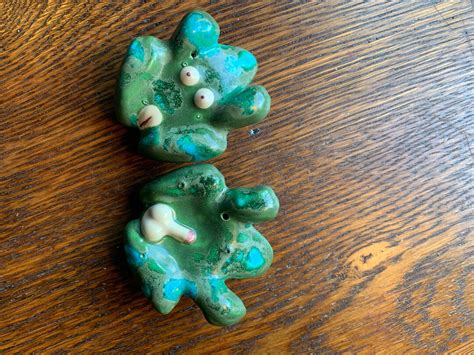 Vintage Ceramic Fertility Frogs With Human Genitalia Etsy