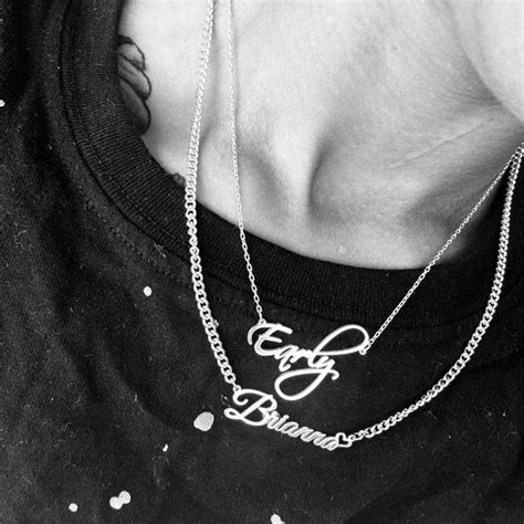 Birth Flower Name Necklace Personalized Birth Month Flower Necklace