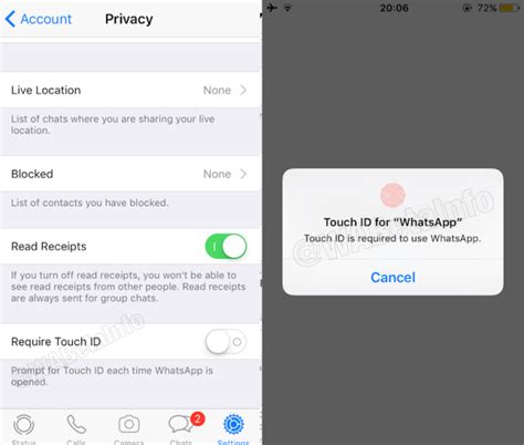 Face ID And Touch ID Biometric Authentication Arrives With WhatsApp For