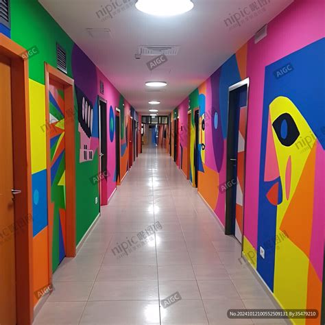 Ai创作图学校过道墙画 学校走廊素材 教育机构楼道墙画 彩色浮雕走廊 学校走廊造型墙 艺术学校走廊 艺术学校楼道墙 室内彩色通道 学校教室走廊 儿童活动中心过道 校园走廊墙画 学校走廊墙画