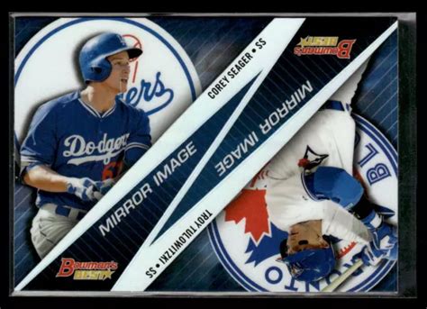 BOWMAN S BEST MI Corey Seager Troy Tulowitzki réfracteur presque comme neuf EUR