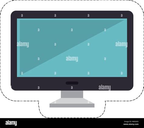 monitor computer icon over white background vector illustration stock