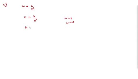 W Is Inversely Proportional To The Square Of R If R 6 Then W 10 Numerade