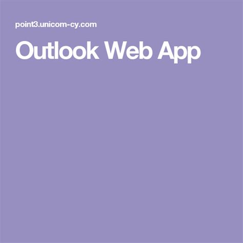 Outlook Web App