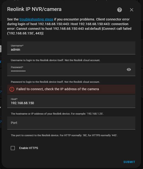 Reolink Home Hub Connection Issue Rhomeassistant