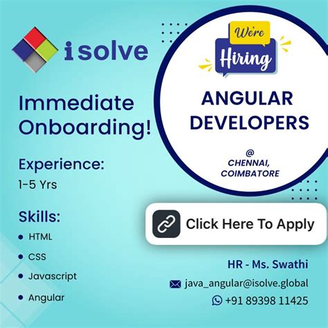 Jones Sathya On Linkedin Jobalert Hiringalert Angulardeveloper Dailyjobs
