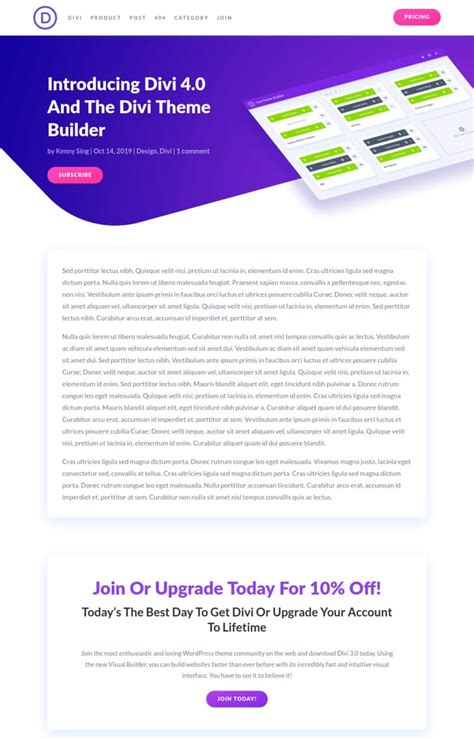 Divi Theme Builder Packs Téléchargez Les Gratuitement Sur Wptheme