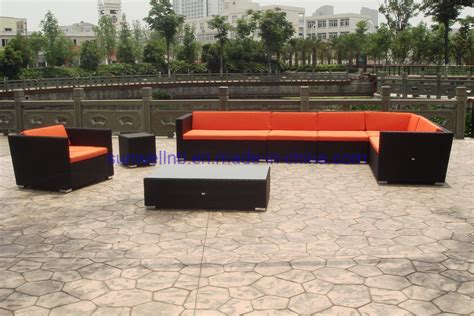Black 4 Strip Pe Rattan China Wholesale Modern Home Furniture Outdoor