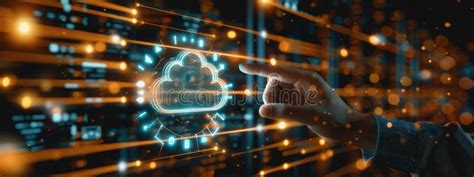 Business Technology Cloud Storage Concept With Backup Social Media Data