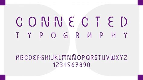 문자와 숫자로 미래의 타이포그래피 프리미엄 벡터