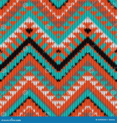 Seamless Knitted Navajo Pattern Stock Vector Image 43959343