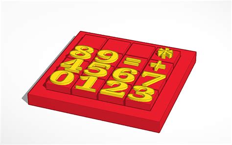 3d Design Number Pad Tinkercad