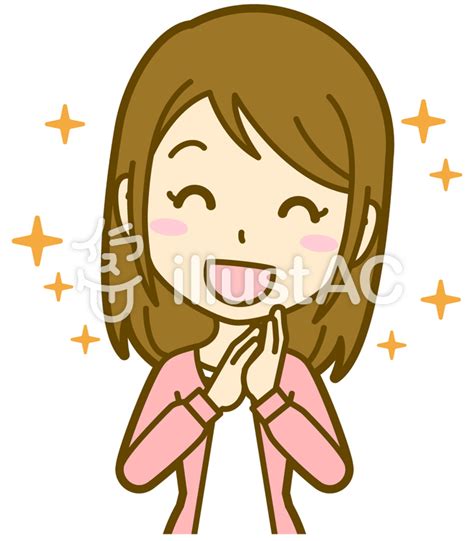 女性私服：a喜び03bsイラスト No 1384774／無料イラストなら「イラストac」