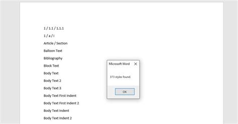 How To Use Vba To Document Custom Styles In A Microsoft Word Document