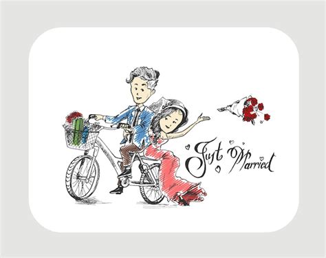Couple Saint Valentin Jour De Mariage Vient De Se Marier Amoureux Des