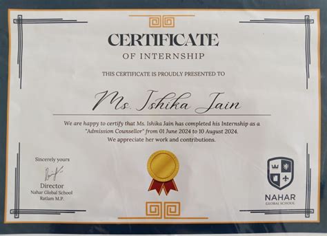 Internship Administration Education Skills Nagarglobalschool