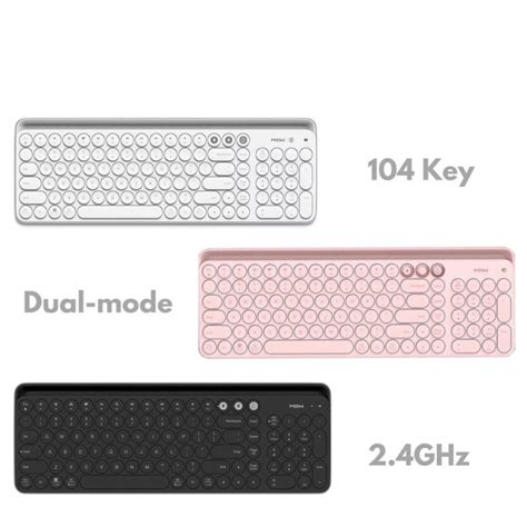 Miiiw 104 Keys Keyboard Dual Mode Wireless Bluetooth Miiw 104 Hitam Lazada Indonesia