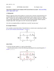 The Mesh Analysis Method